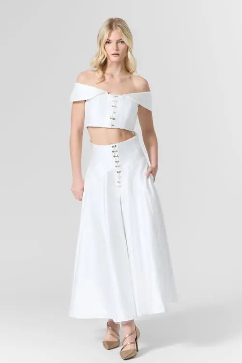 LE FAFO Off-shoulder Top & Skirt Set