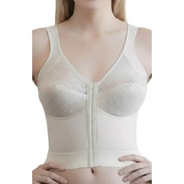 CORTLAND INTIMATES A DIVISION OF RAGO Front Closure Back Support Long Line Bra - Blush
