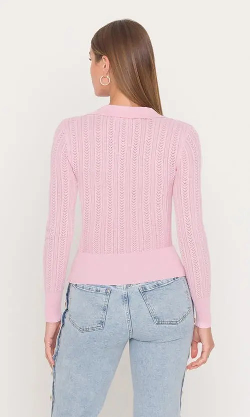 Generation Love Charlotte Pointelle Rib Cardigan