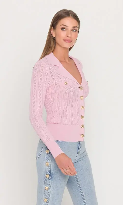 Generation Love Charlotte Pointelle Rib Cardigan