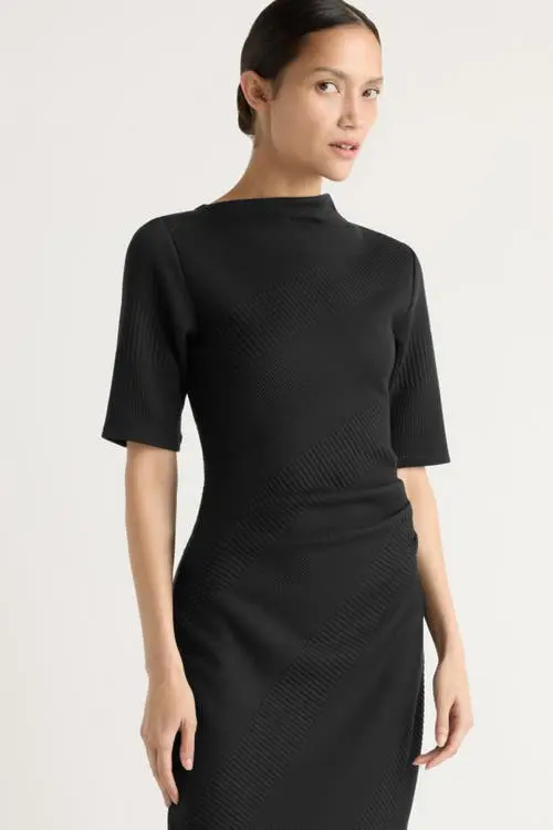 Modern Citizen Evie Ribbed Knit Jersey Dress