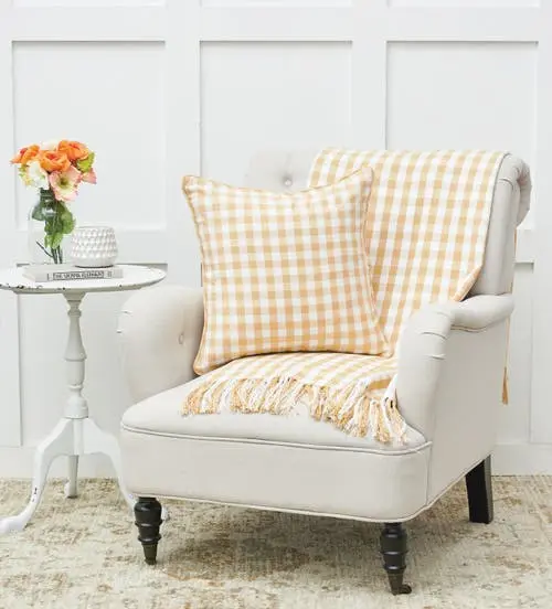 C&F HOME 50" X 60" Ashford Throw Blanket Collection - Yellow