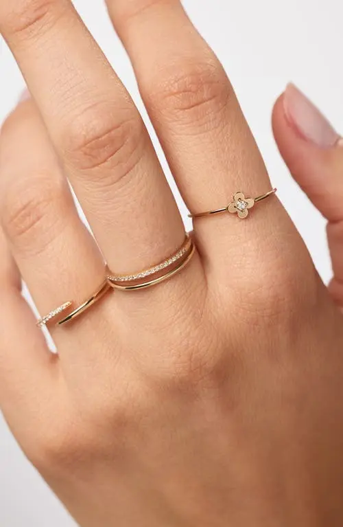 ANA LUISA Mini Diamond Flower Ring