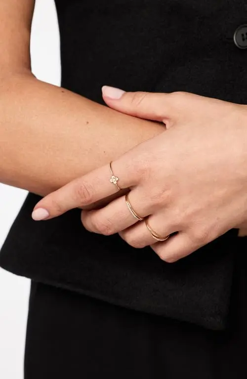 ANA LUISA Mini Diamond Flower Ring