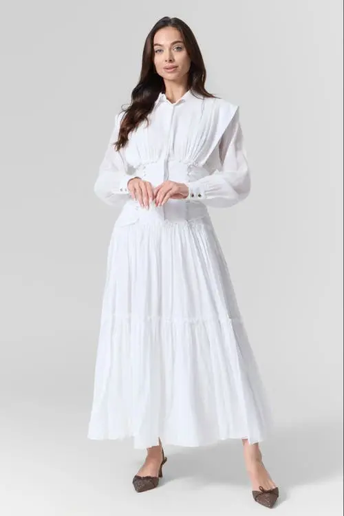 LE FAFO Silk Cotton Long Dress