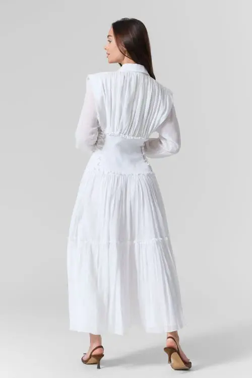 LE FAFO Silk Cotton Long Dress