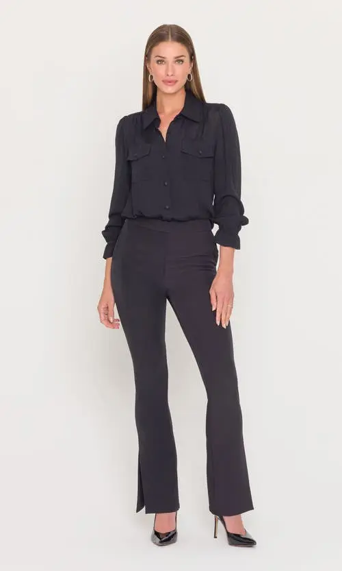Generation Love Priya Georgette Shirt - Black