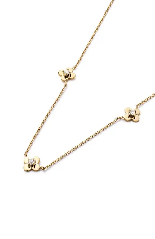 ANA LUISA Solid Mini Flower Station Necklace - Gold
