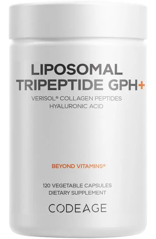 CODEAGE Liposomal Tripeptide Gph+, Verisol Collagen Peptides, Hyaluronic Acid - White