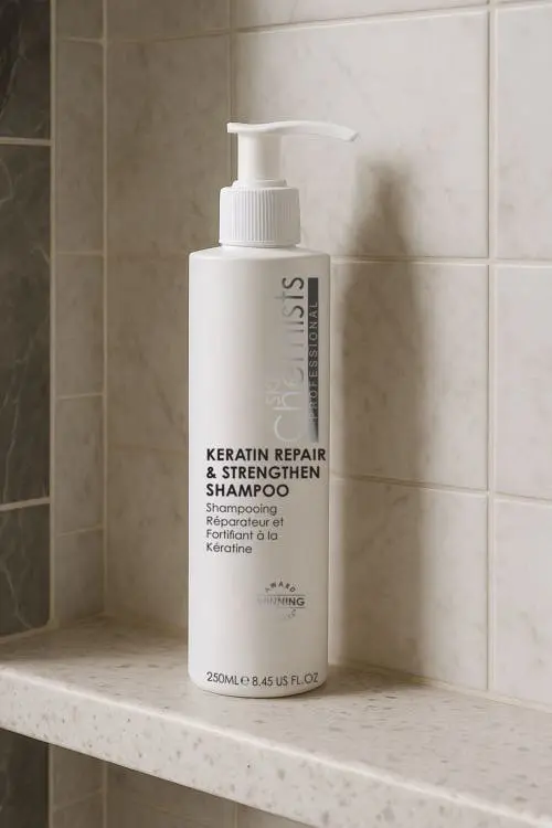 SKIN CHEMISTS Keratin Repair & Strengthen Shampoo 250ml 50ml For Damaged Hair