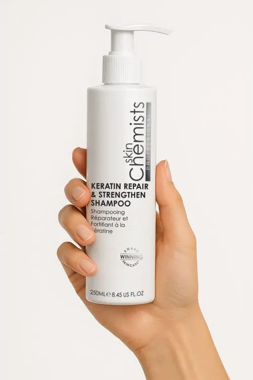 SKIN CHEMISTS Keratin Repair & Strengthen Shampoo 250ml 50ml For Damaged Hair