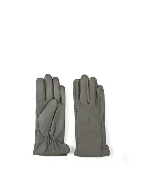 BOB ORÉ BLUE COLLECTION Elise Leather Gloves - Gray
