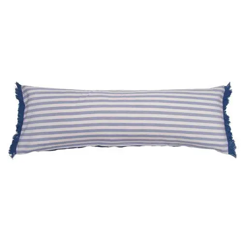 C&F HOME Calming Seas Starfish Fringed Striped Reversible Throw Pillow