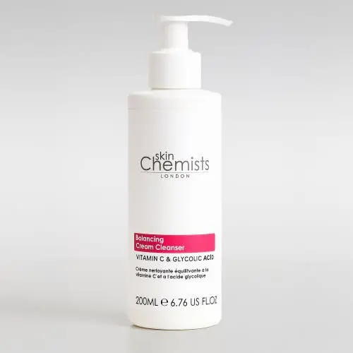 SKINCHEMISTS Balancing Vitamin C & Glycolic Acid Cream Cleanser 200ml - White