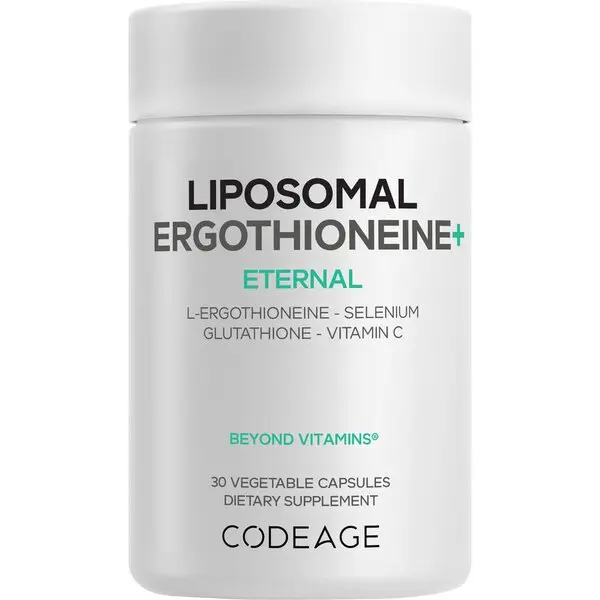 CODEAGE Liposomal Ergothioneine+, L-glutathione, Vitamin C, Selenium - White