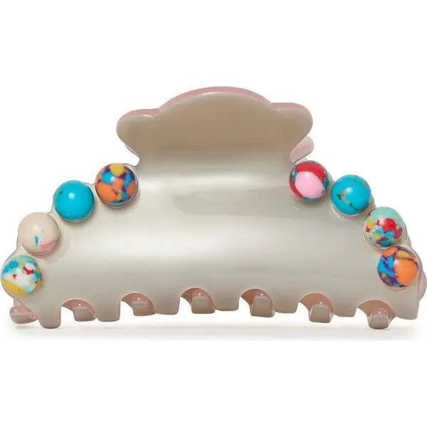 Lele Sadoughi Medium Stone Claw Clip - Terrazo Multi