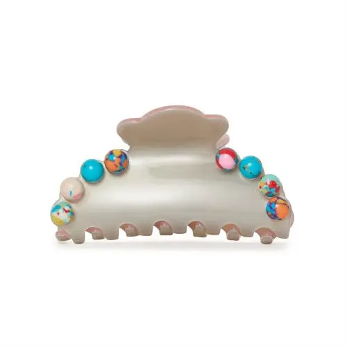 Lele Sadoughi Medium Stone Claw Clip - Terrazo Multi