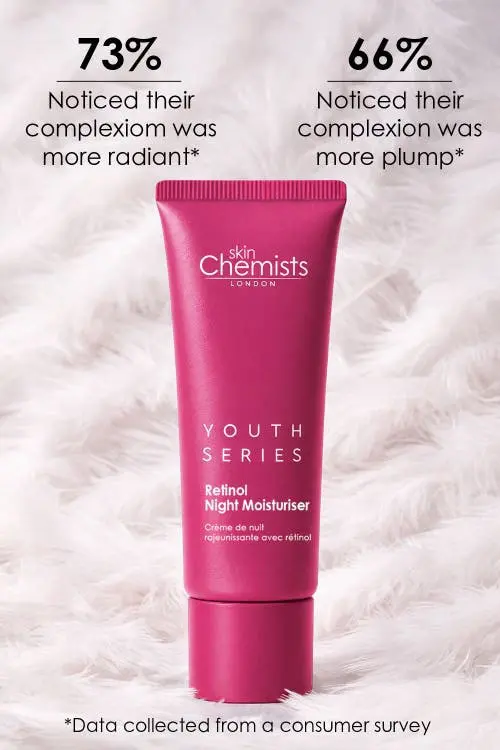SKIN CHEMISTS Retinol Bakuchiol Anti-ageing Night Moisturiser 50ml For Fine Lines, Wrinkles