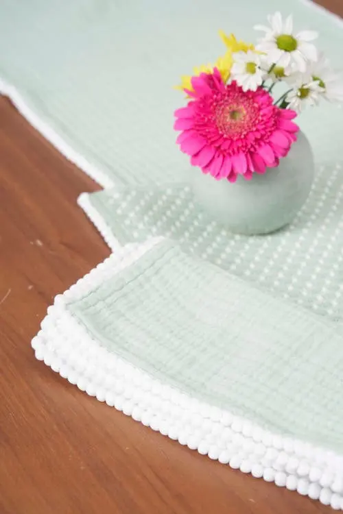CAROL & FRANK Bahar Machine Wash Table Runner 14 X 72 - Green