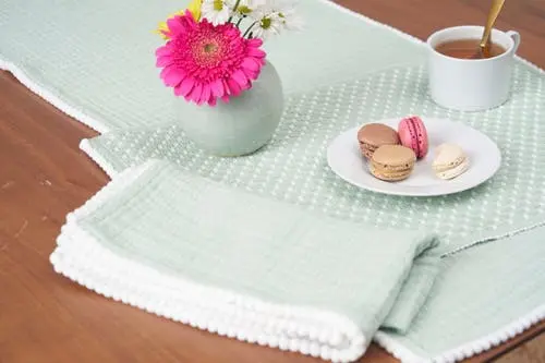 CAROL & FRANK Bahar Machine Wash Table Runner 14 X 72 - Green