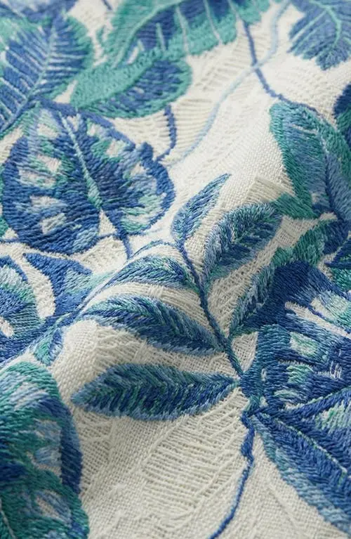 MODENAIRE Botanical Print Halter Neck Maxi Dress