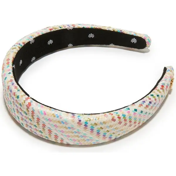 Lele Sadoughi Alice Raffia Medley Headband - Rainbow