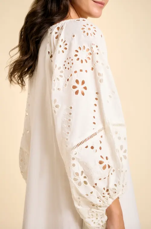 SITANO Donna Eyelet Maxi Dress