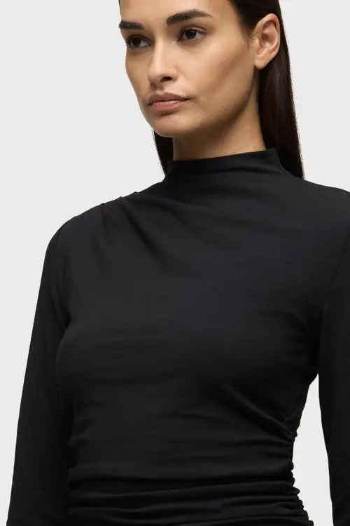 Hudson Jeans Mock Neck Long Sleeve Top