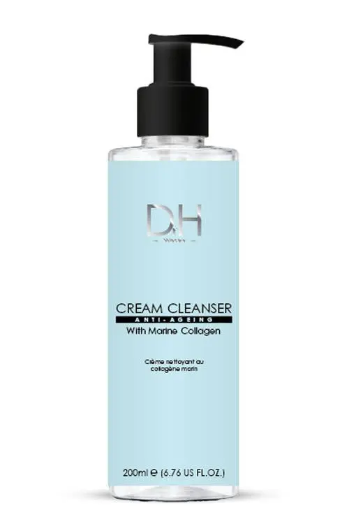 DR H Anti-ageing Cream Cleanser With Marine Collagen 200ml For Acne & Blemishes - White