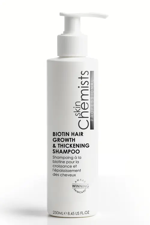SKIN CHEMISTS Biotin Hair Growth & Thickening Shampoo 250ml 50ml For Anti-aging - White