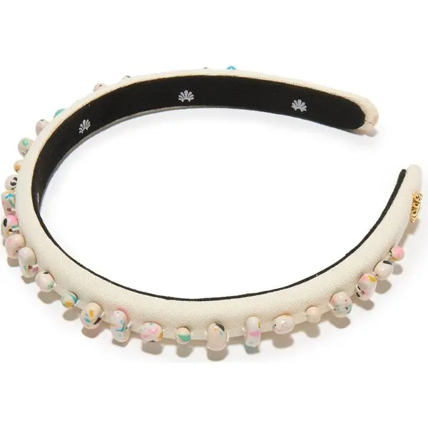 Lele Sadoughi Gigi Embellished Headband - Cream Terrazzo 960