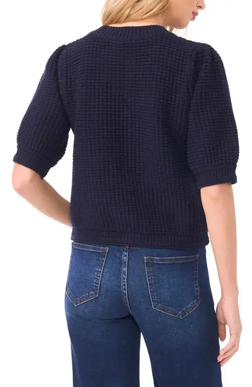 Halogen Button-front Sweater - Baritone Blue
