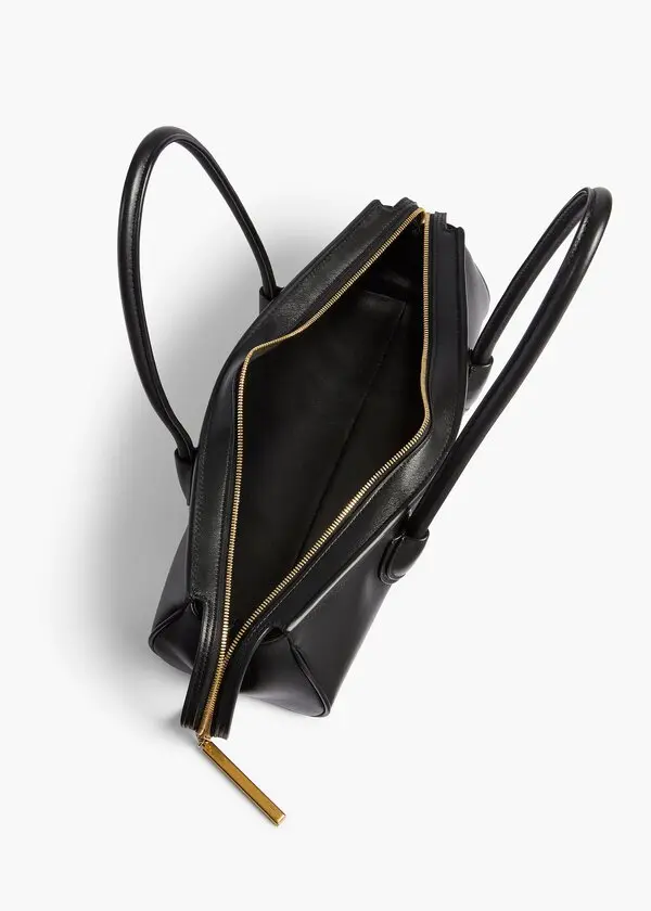 Khaite Donna Leather Shoulder Bag - Black
