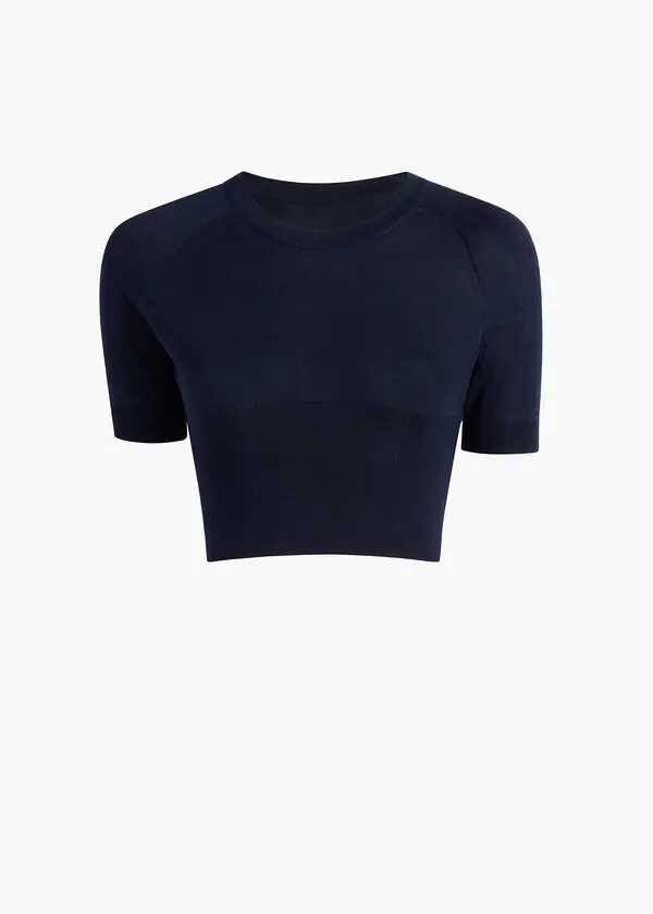 Khaite Whim Silk Top - Midnight Navy