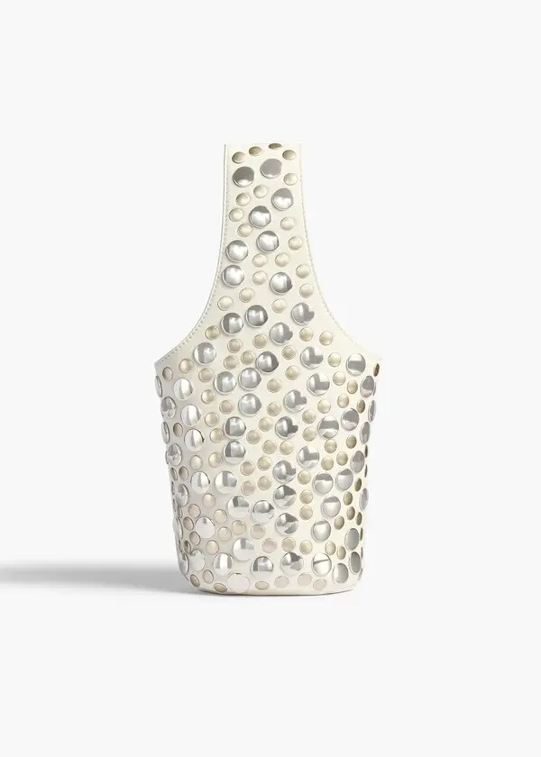 Khaite Livia Bag In Leather With Silver Studs