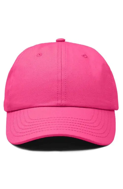 DALIX Classic Cotton Baseball Cap - Hot Pink