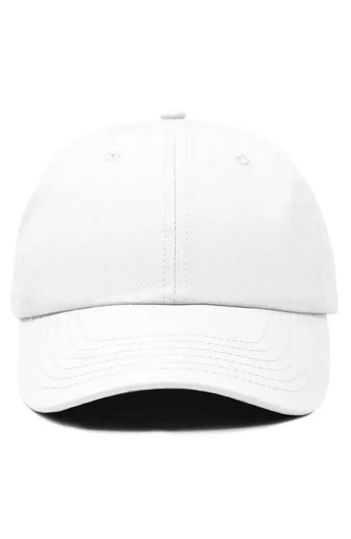 DALIX Classic Cotton Baseball Cap - White
