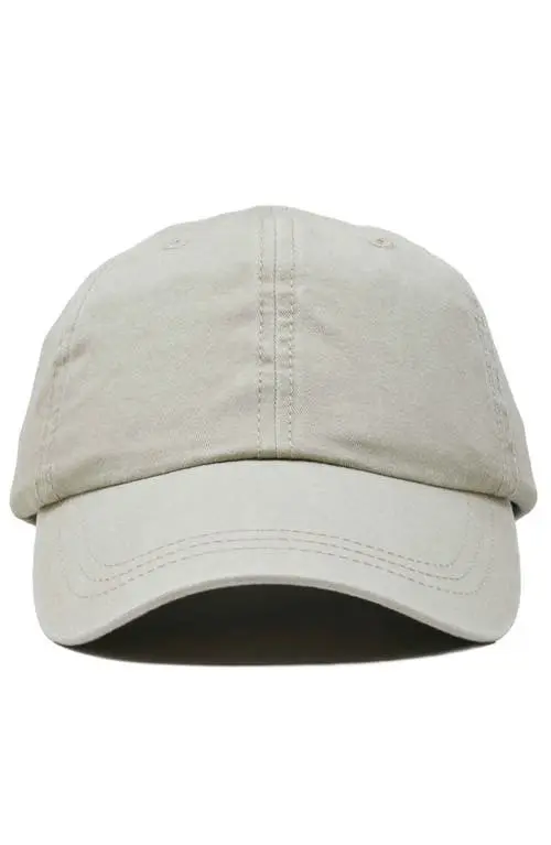 DALIX Washed Cotton Baseball Cap - Washed Stone White