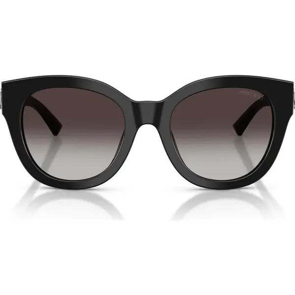 JIMMY CHOO 51mm Round Sunglasses - Black/gradient Gray