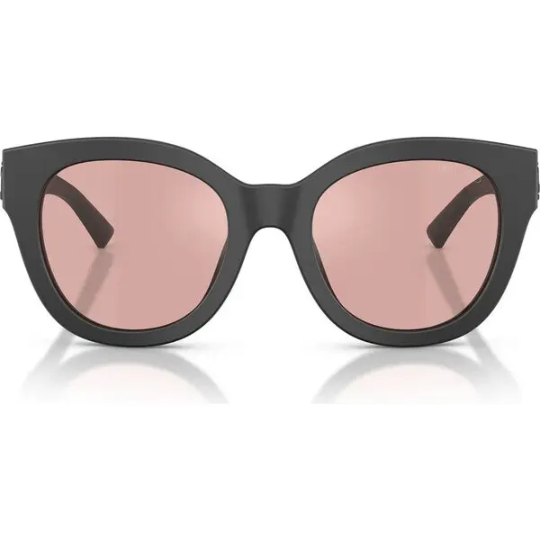 JIMMY CHOO 51mm Round Sunglasses - Black/violet Flash Silver