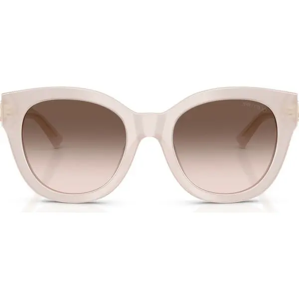 JIMMY CHOO 51mm Round Sunglasses - Opaline Taupe/pink/grey