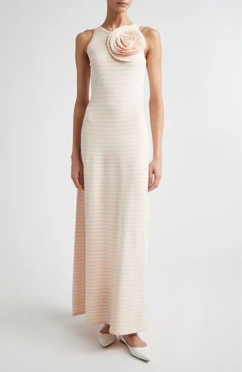 Lela Rose Rose Detail Sleeveless Sweater Dress - Blush Multi
