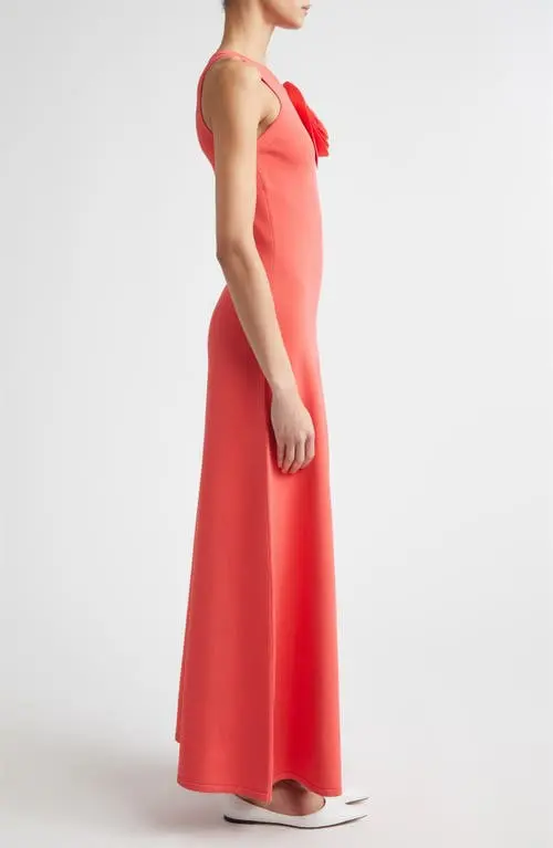 Lela Rose Rose Detail Sleeveless Sweater Dress