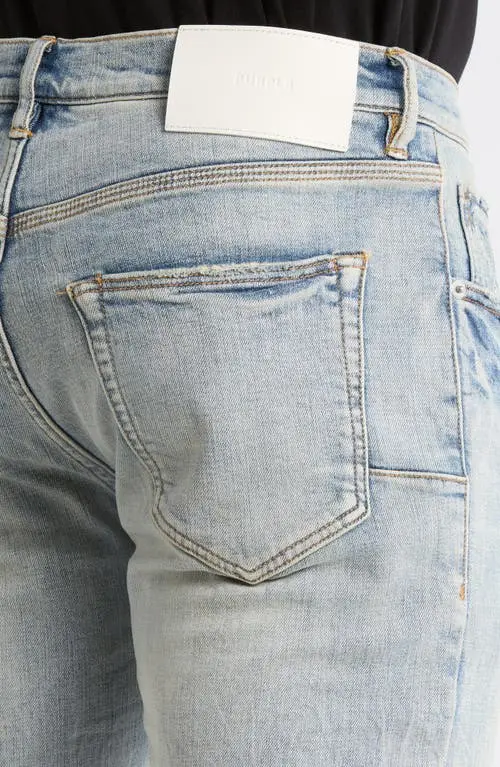 PURPLE BRAND P001 Fade Down Skinny Jeans - Light Indigo