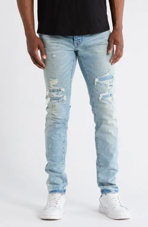PURPLE BRAND P001 Garda Repairs Distressed Skinny Jeans