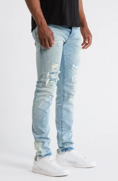 PURPLE BRAND P001 Garda Repairs Distressed Skinny Jeans