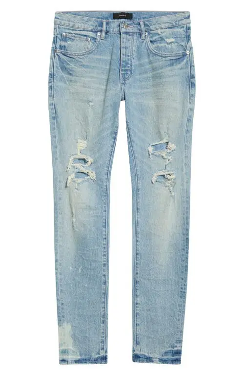 PURPLE BRAND P001 Garda Repairs Distressed Skinny Jeans