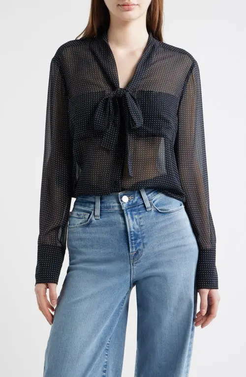 FRAME Polka Dot Tie Shirt