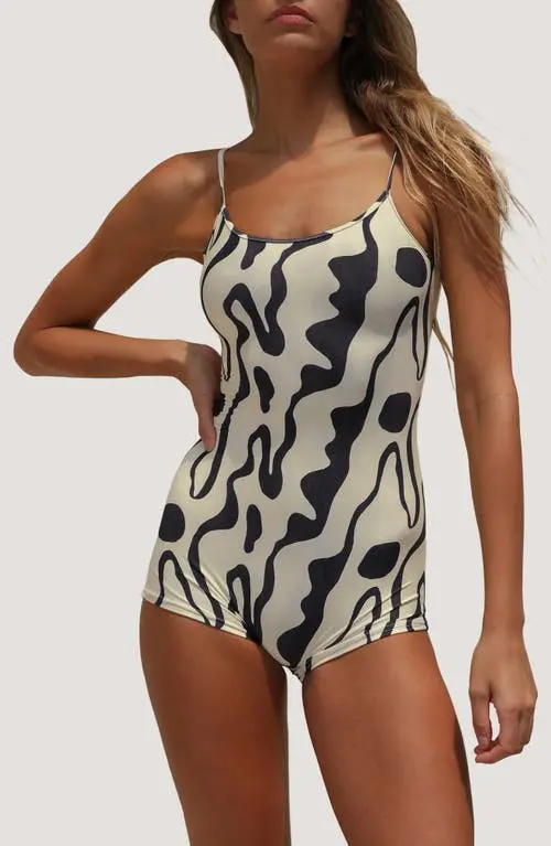 STONE FOX SWIM Bobby Print One-piece Swimsuit - New Horizon