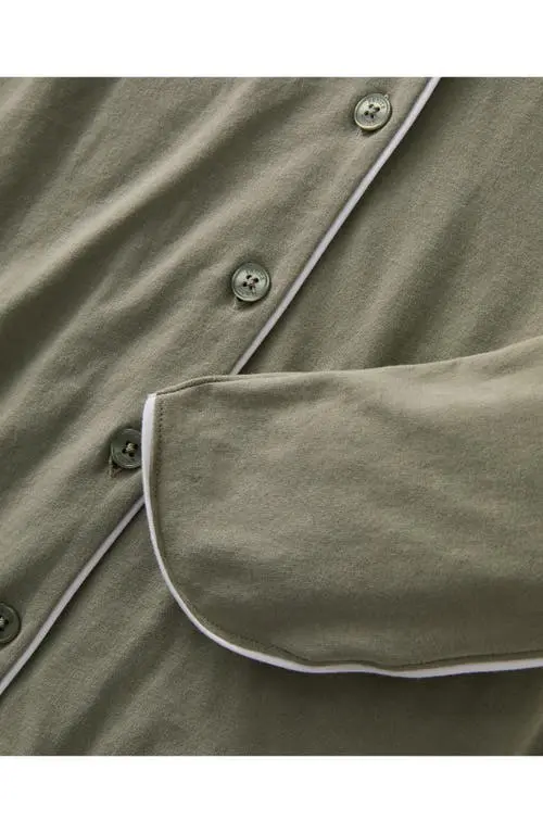 PETITE PLUME Margaux Lightweight Pima Cotton Pajamas - Green